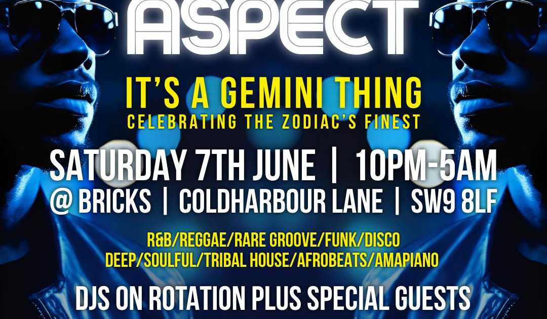 Groove Aspect (It's a Gemini Thing) at Bricks, London