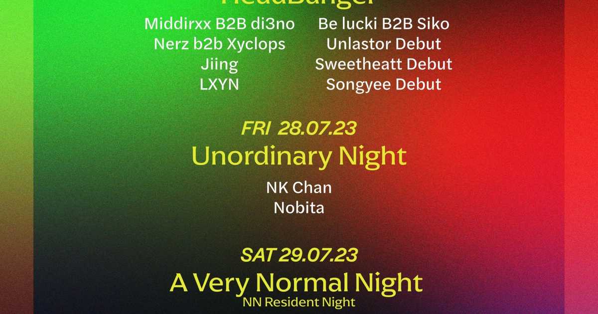 Never Normal Schedule at Never Normal, Bangkok