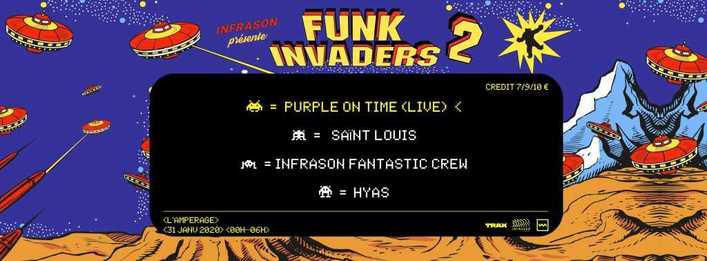 Funk'invaders #2 Purple on Time Hyas Saint Louïs IFC en L'Ampérage, Sudeste
