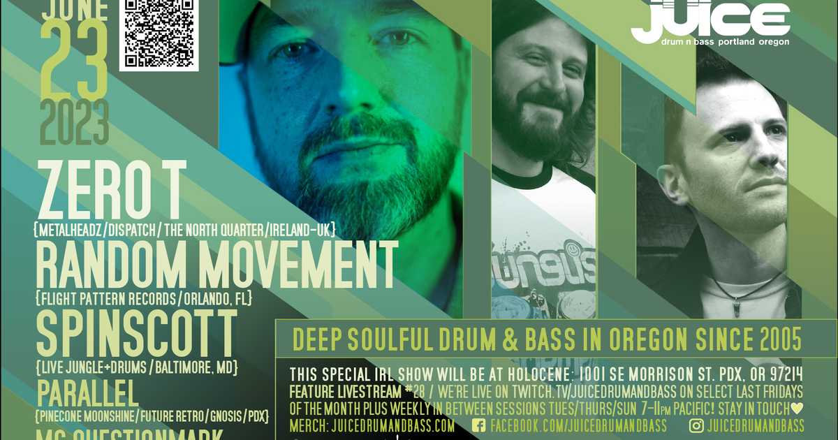 06/23/23 JUICE: Zero T (UK), Random Movement (FL), Spinscott (MD ...