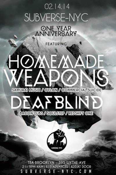 Subverse One Year Anniversary w. Homemade Weapons & Deafblind en TBA ...