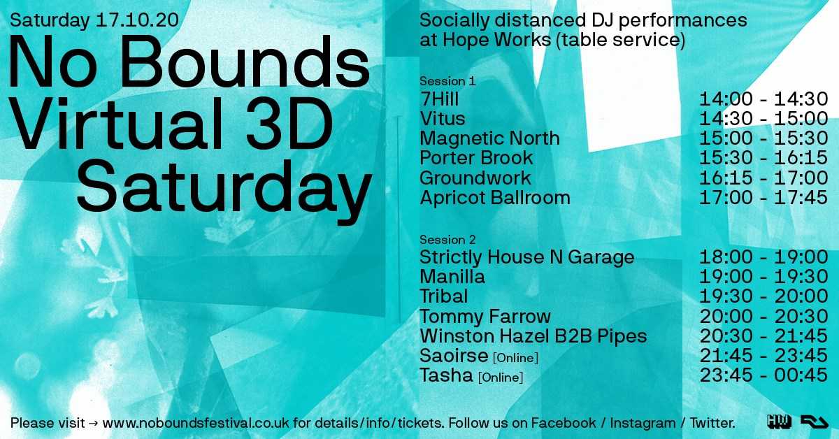 No Bounds 2020 Saturday 17th October em Hope Works, Sheffield