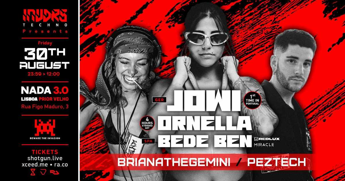 INVDRS presents JOWI, Ornella 4h set & BEDE BEN at NADA Lisbon, Lisbon