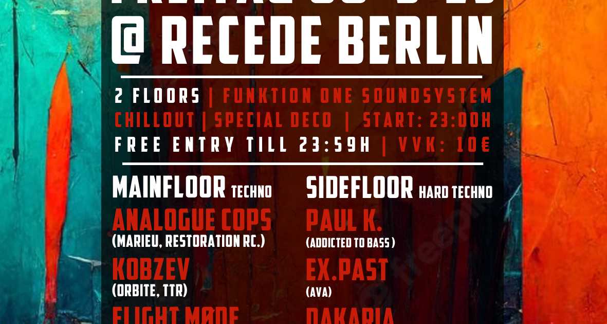 Rave Unit - Free Entry till 24:00 at Recede Club Berlin, Berlin