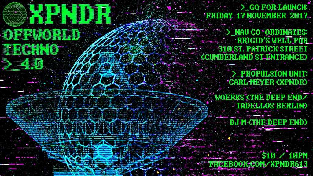 XPNDR Offworld Techno 4.0 at St-Brigid's Well, Ottawa