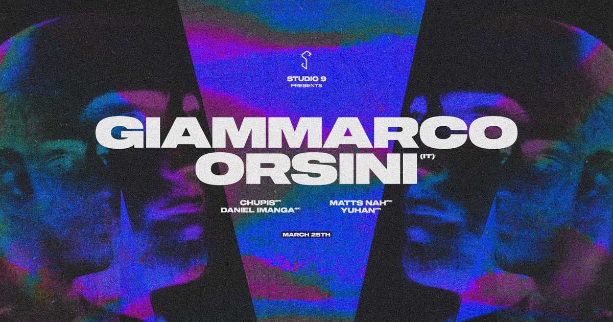 Studio 9 presents Giammarco Orsini at Studio 9, Taipei