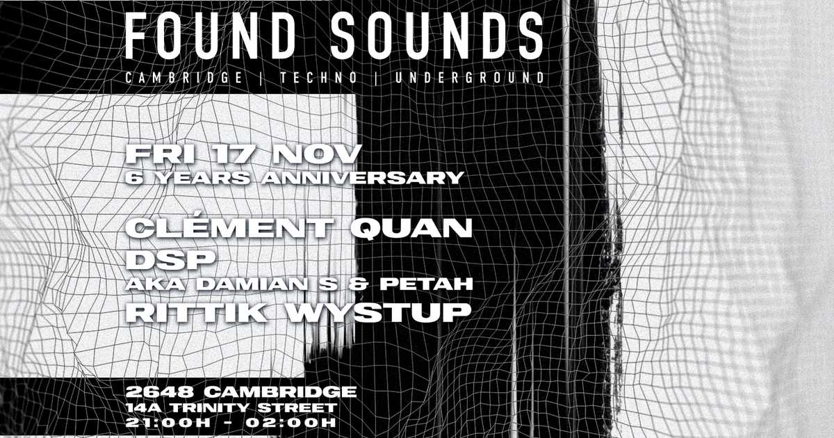 Found Sounds 6 Years Anniversary Special en 2648 Cambridge, South + East