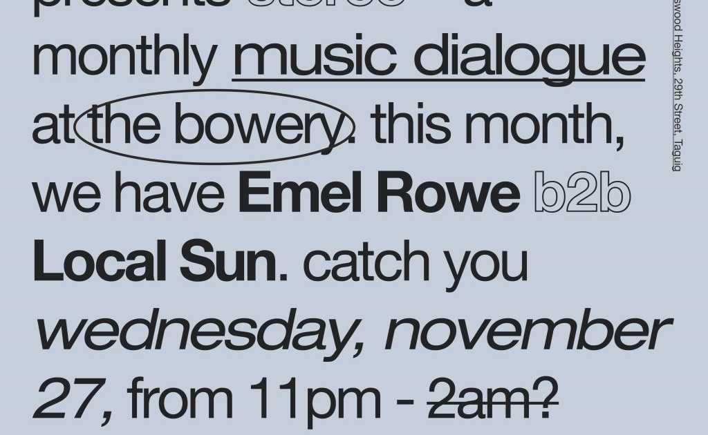 Stereo by transit records at The Bowery, Filipinas