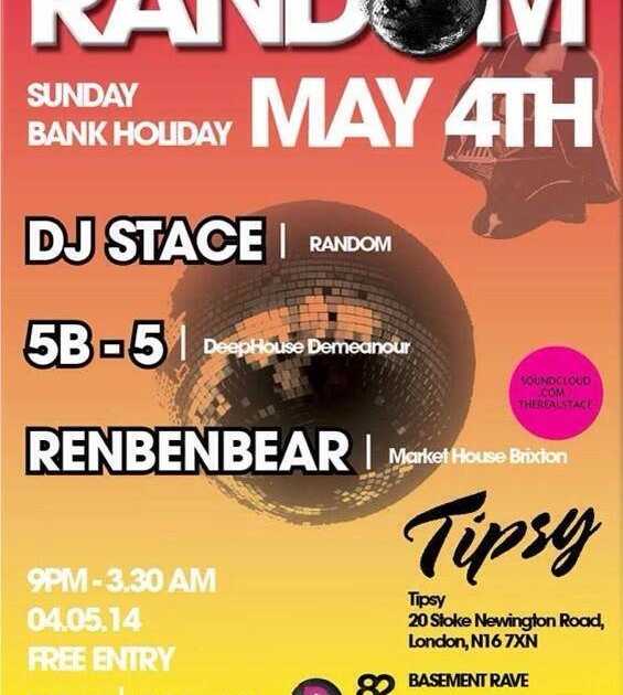 Random Bank Holiday Sunday Special en Tipsy, London
