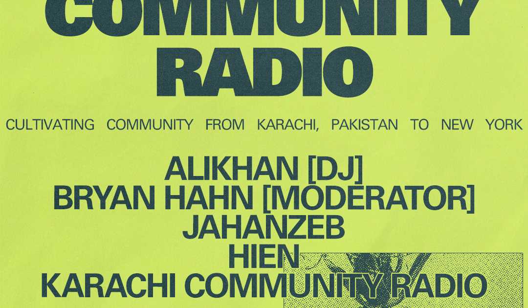 Karachi Community Radio UPSTAIRS: ALIKHAN [DJ] / Bryan Hahn x Jahanzeb ...