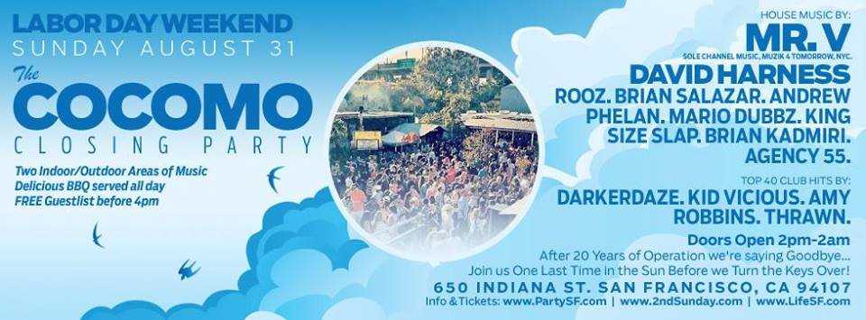 The Cocomo Closing Party at Cafe Cocomo, San Francisco/Oakland