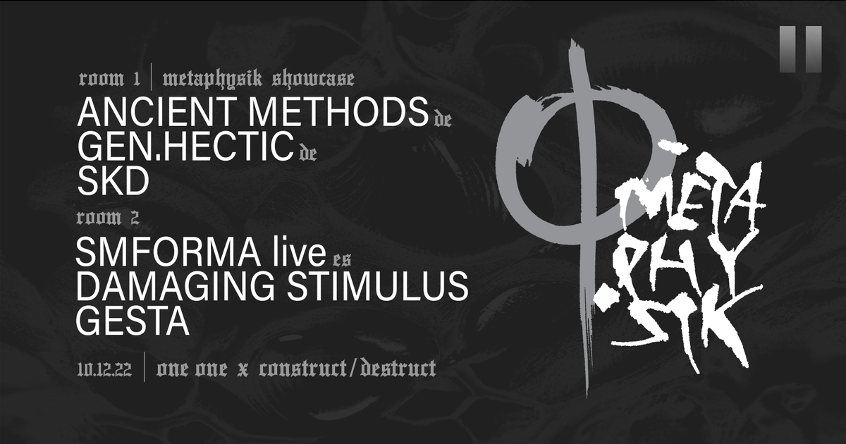 One One x C/D • Metaphysik showcase + SMFORMA live bij One One Riga, Riga