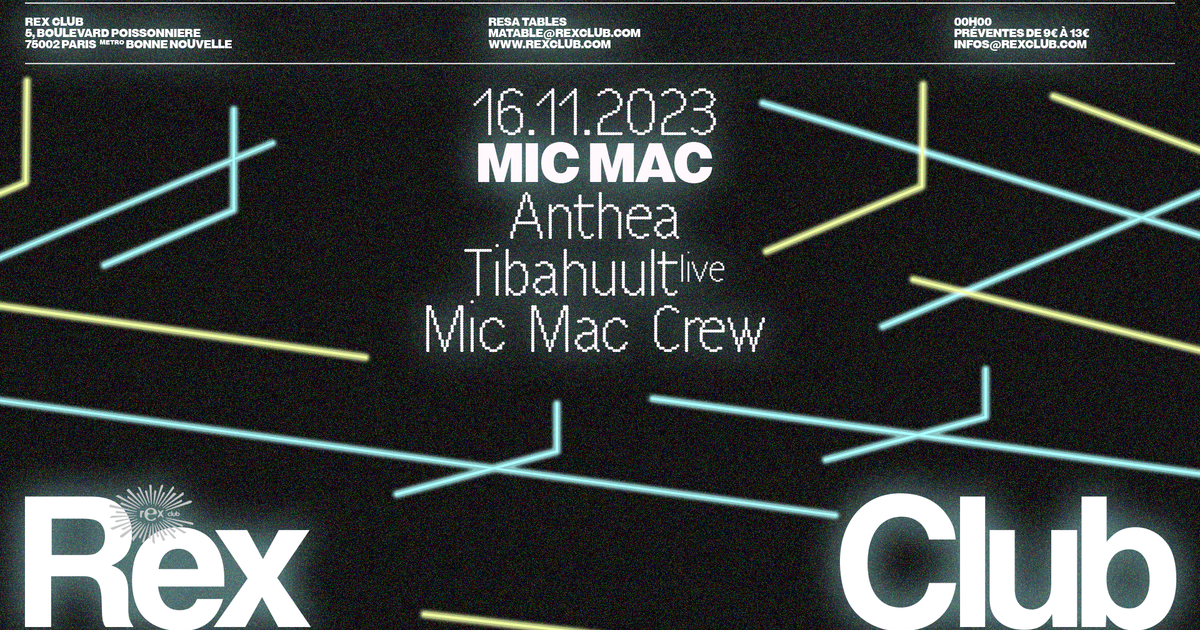 Mic Mac: Anthea, Tibahuult Live, Mic Mac Crew at Rex Club, Paris