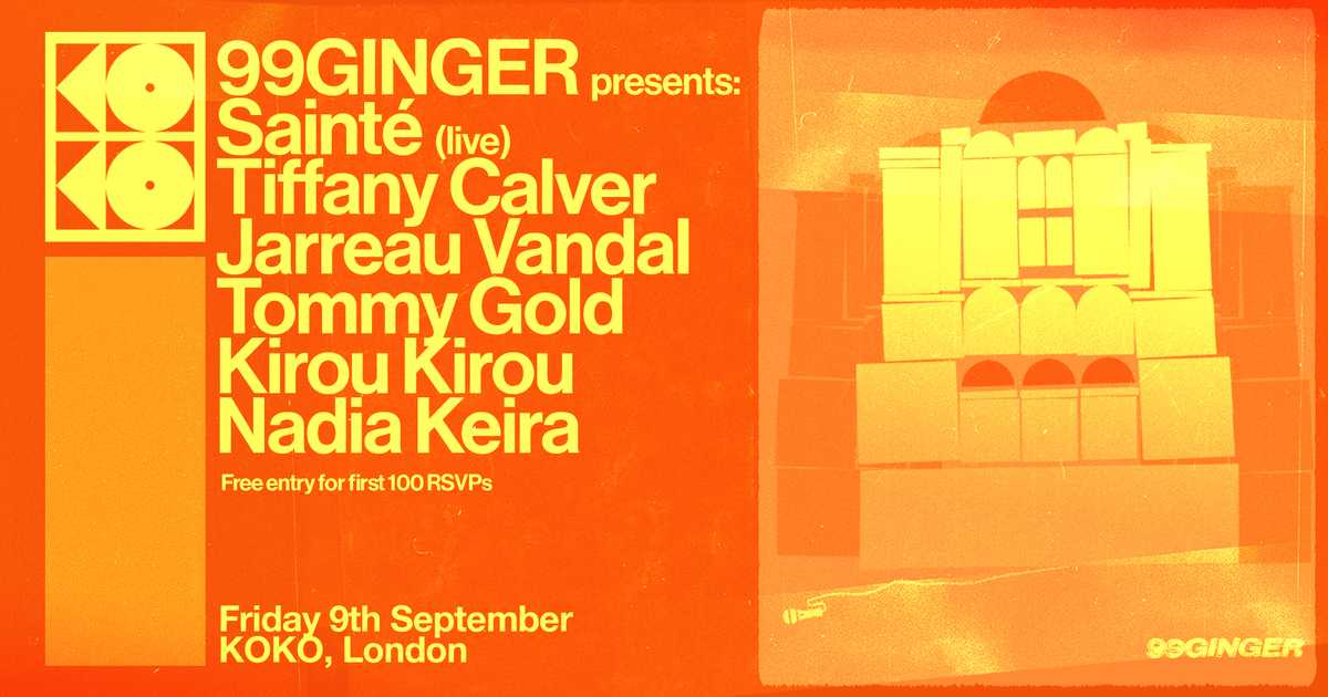 99GINGER: Sainte (live), Tiffany Calver, Jarreau Vandal, Tommy Gold at ...
