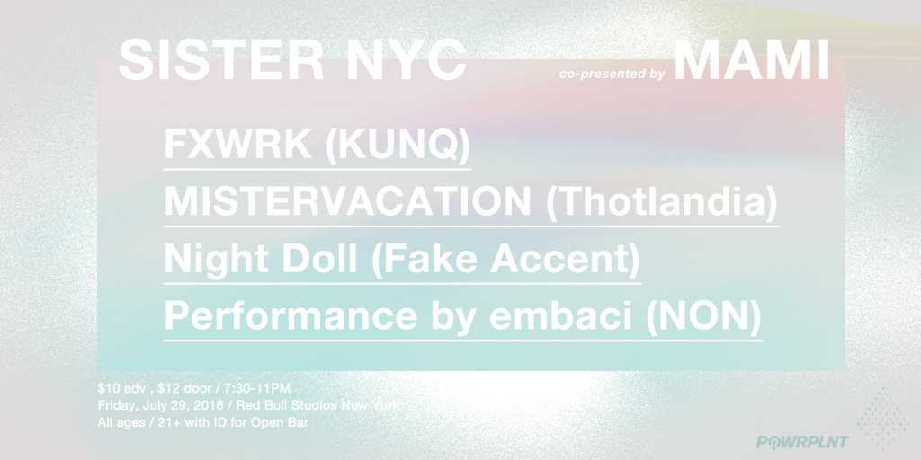 Sister NYC x Mami em Red Bull Studios New York, New York City