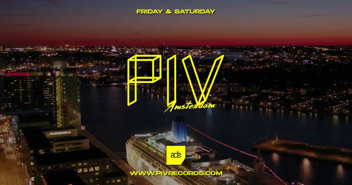 PIV x ADE FRIDAY (BOAT PARTY) at Danzigerkade 51, Amsterdam