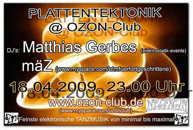 Plattentektonik Mäz & Matthias Gerbes at Ozon Club, Stuttgart
