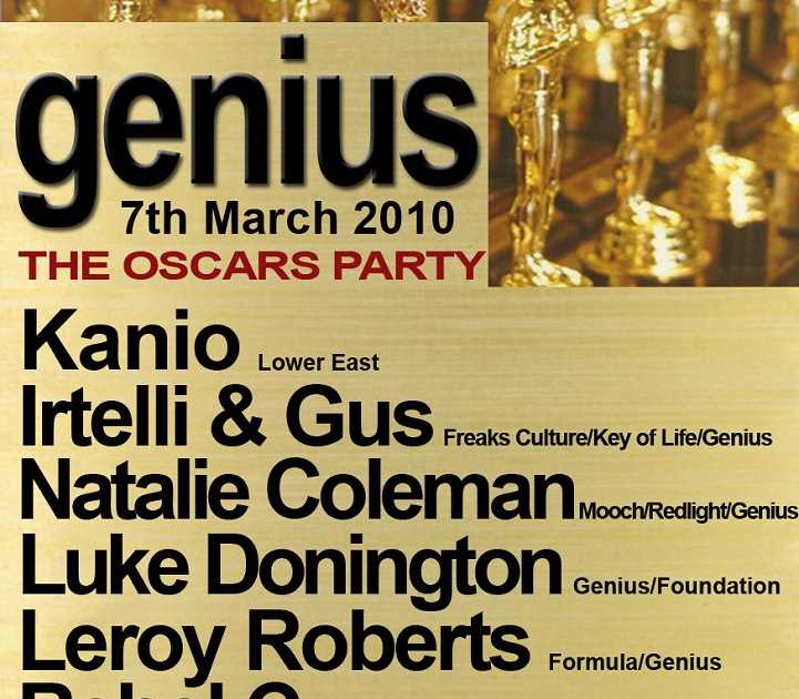 Genius Oscar Party - Sunday Free Party at Public Life, London