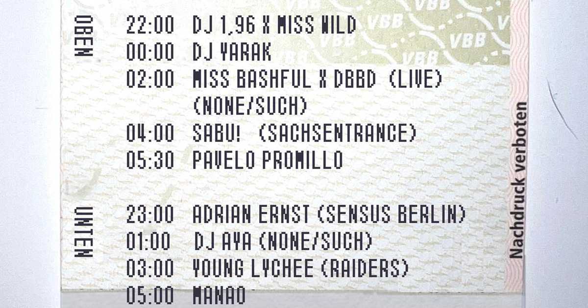 Sensus Berlin at Re:mise with DJ AYA, DJ YARAK, Miss Bashful x DBBD at ...