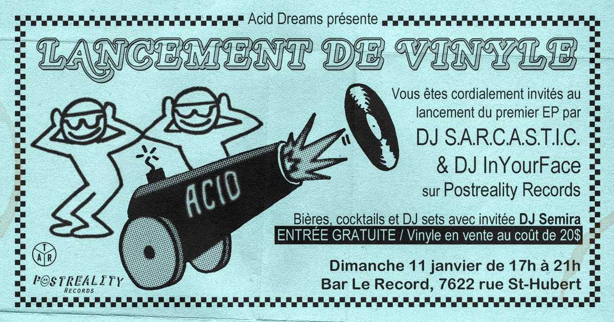 Vinyl EP Launch: POSTREAL001 presented by Acid Dreams at Bar Le Record ...