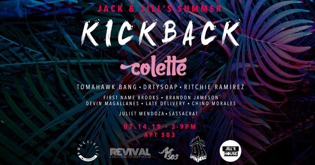 Jack & Jill's Summer Kick Back with Colette at Apartment 503, Los Angeles