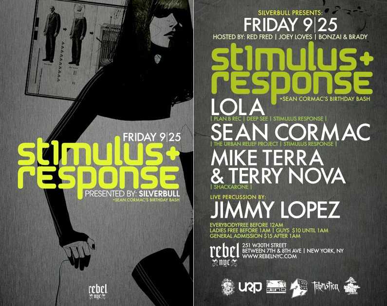 Stimulus Response, Terry Nova, Mike Terra bei Rebel, New York City