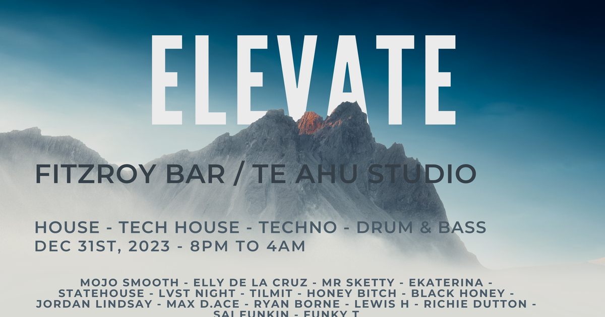 ELEVATE NYE RAVE at Fitzroy Lounge, Auckland