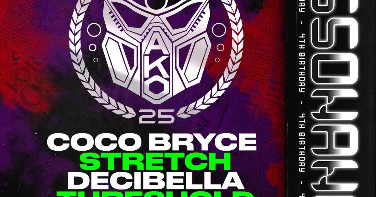 25 Years of AKO: Coco Bryce, DJ Stretch, Decibella, Threshold, ADM ...