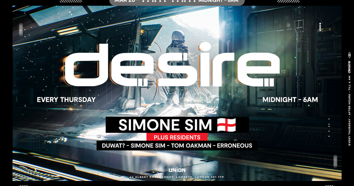 Desire - WEEKLY THURSDAY After Party - Simone Sim at Union Club ...