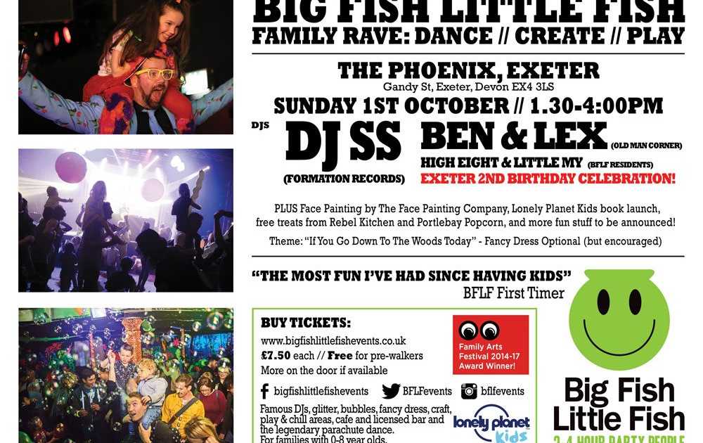 Big Fish Little Fish Family Rave with DJ SS and Ben & Lex en Exeter ...