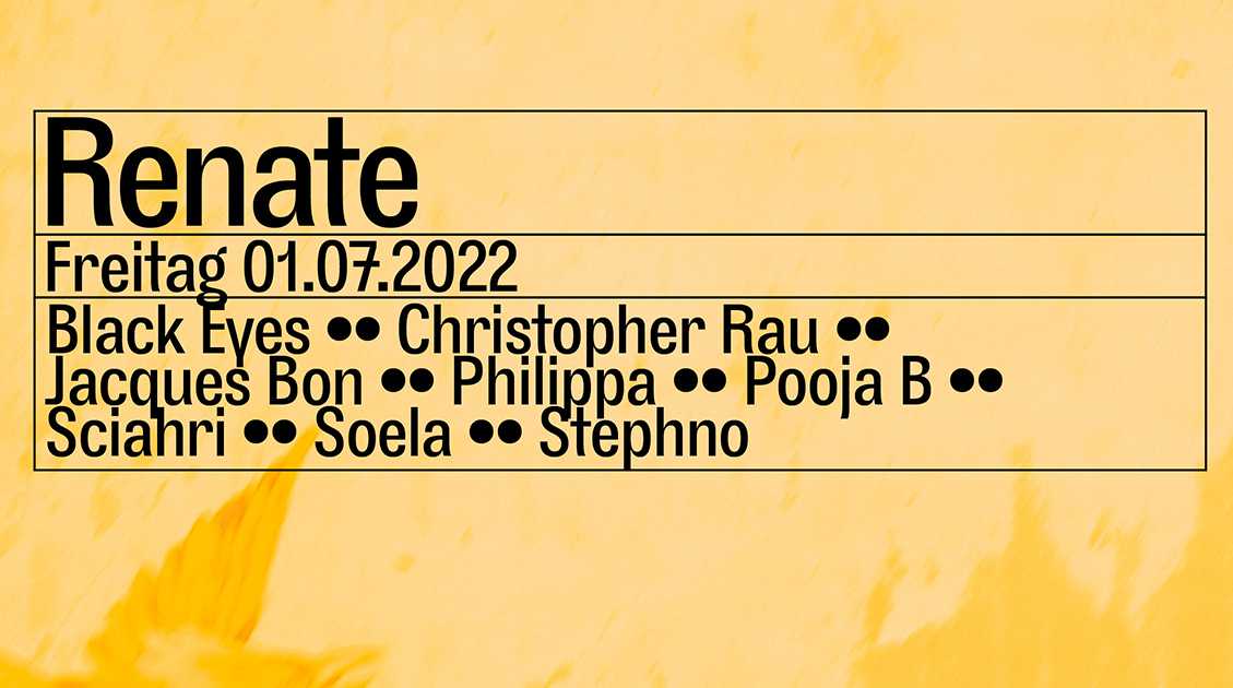 Freitag with Christopher Rau, Sciahri, Pooja B, Black Eyes at Renate ...