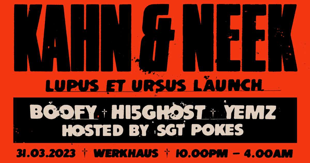 Kahn & Neek Lupus et Ursus Album Launch at Werkhaus, London