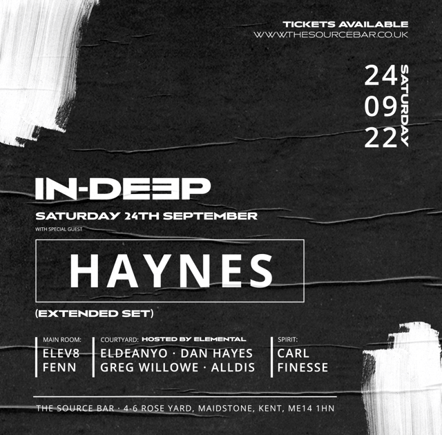 In Deep presents HAYNES at The Source, South + East