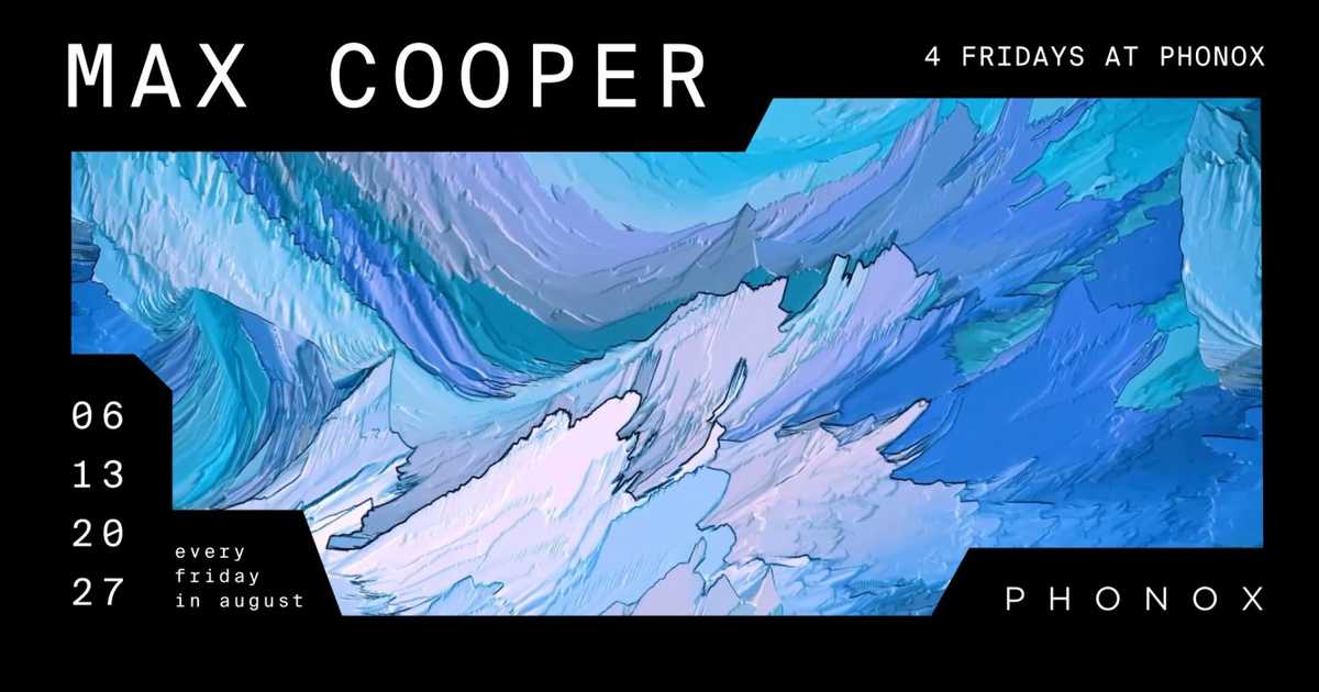 Max Cooper: 4 Fridays at Phonox at Phonox, London