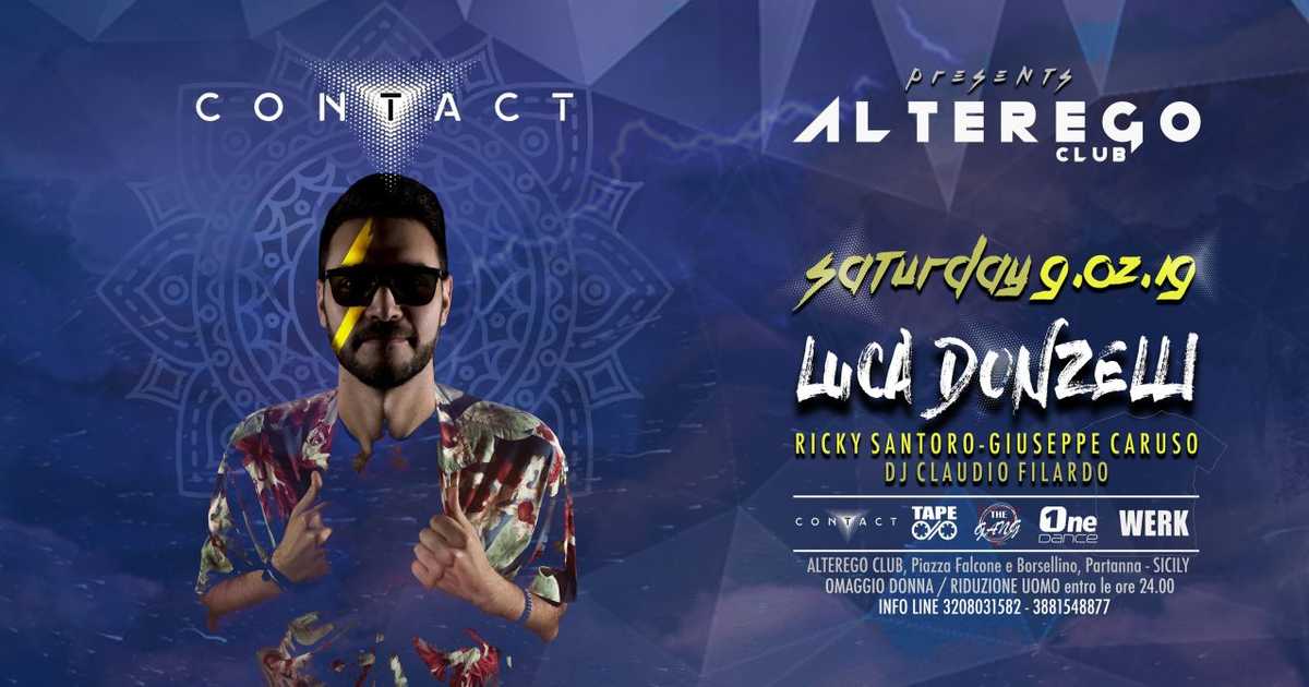 Contact Party W/ Luca Donzelli em Alterego Club, Sicília