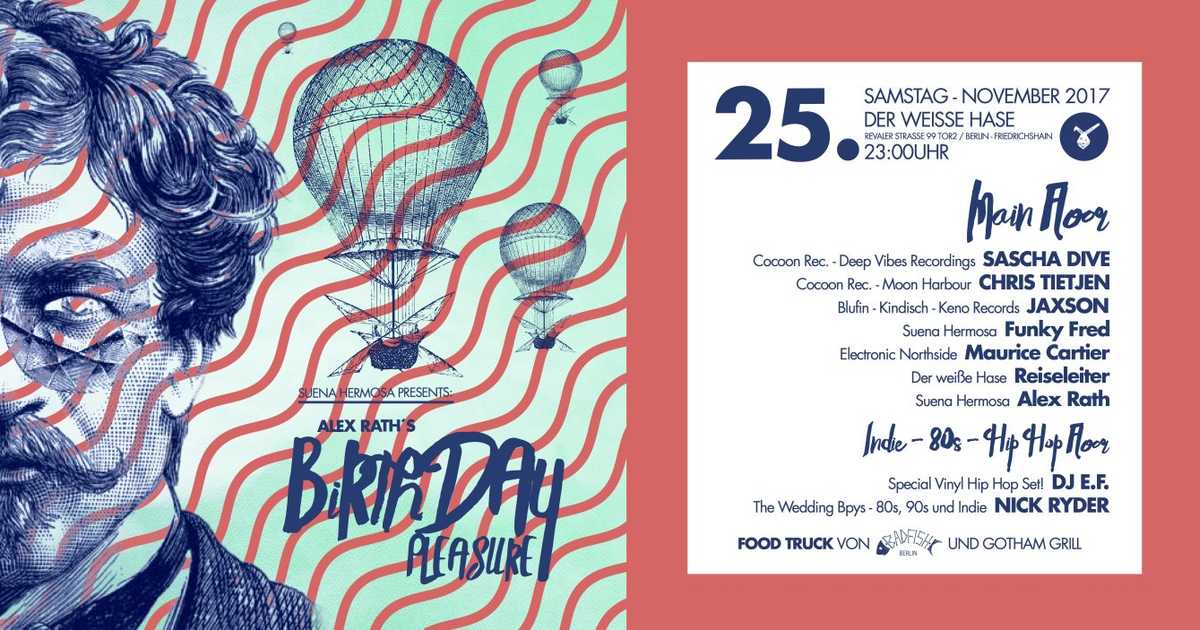 Suena Hermosa presents Alex Rath´s Birthday Pleasure en Der Weiße Hase ...