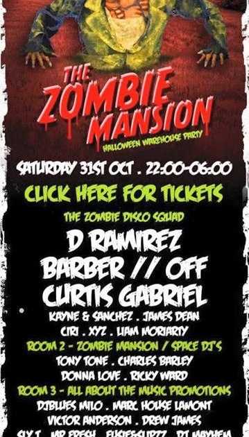 The Zombie Mansion Halloween Party Pres. The Zombie Disco Squad with D ...