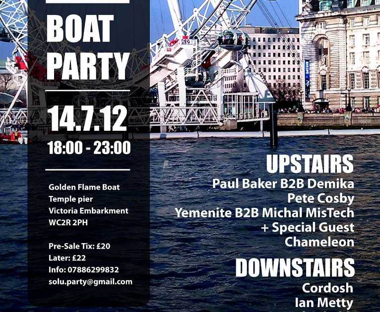Solu Boat Party bei Temple Pier, London
