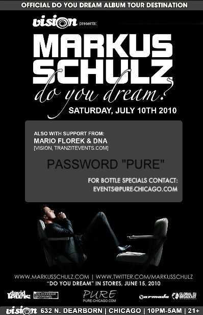 Pure Chicago presents: Marcus Schulz bei Vision, Chicago