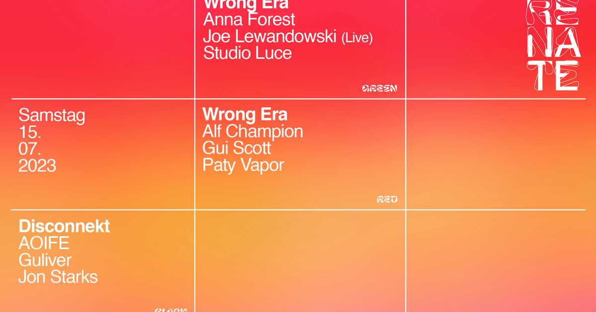 Renate with AOIFE, Joe Lewandowski (Live), Gui Scott, Anna Forest ...