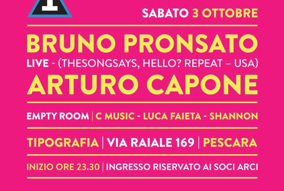 Bruno Pronsato Live + Arturo Capone - The Opening Party at Tipografia ...