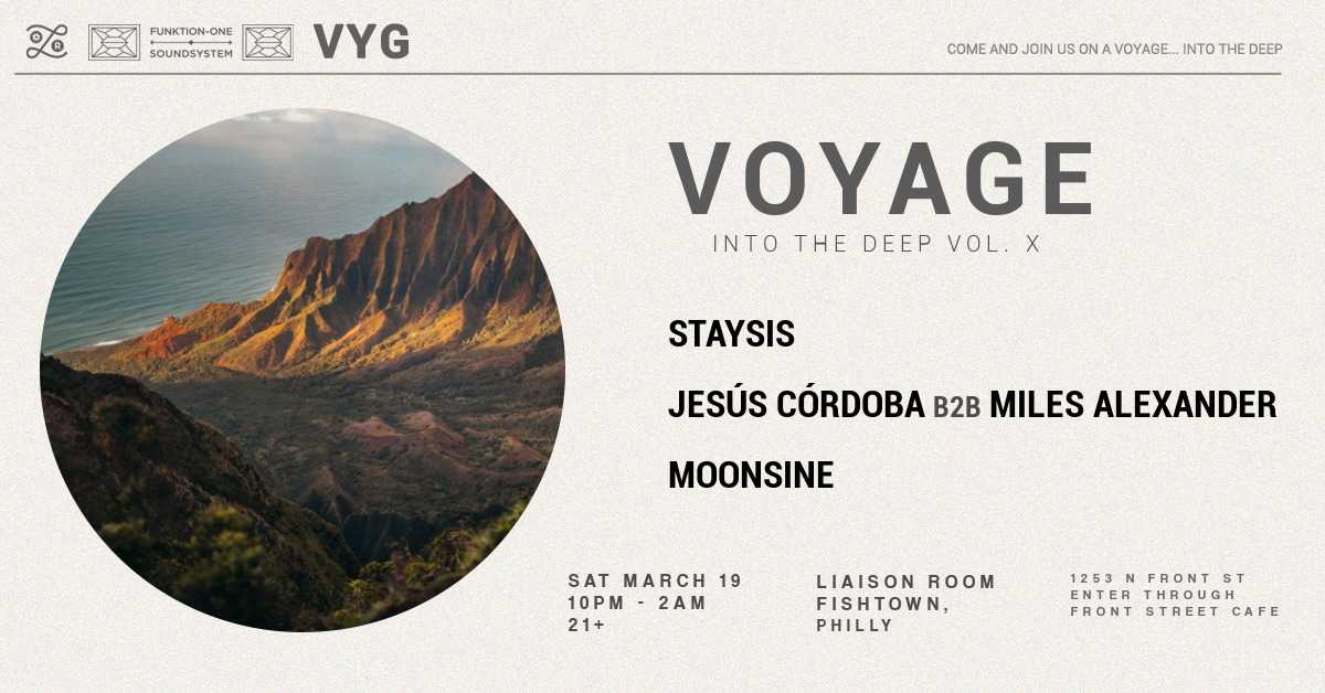 Voyage - Into the Deep Vol. X at Liaison Room at Front Street Cafe ...