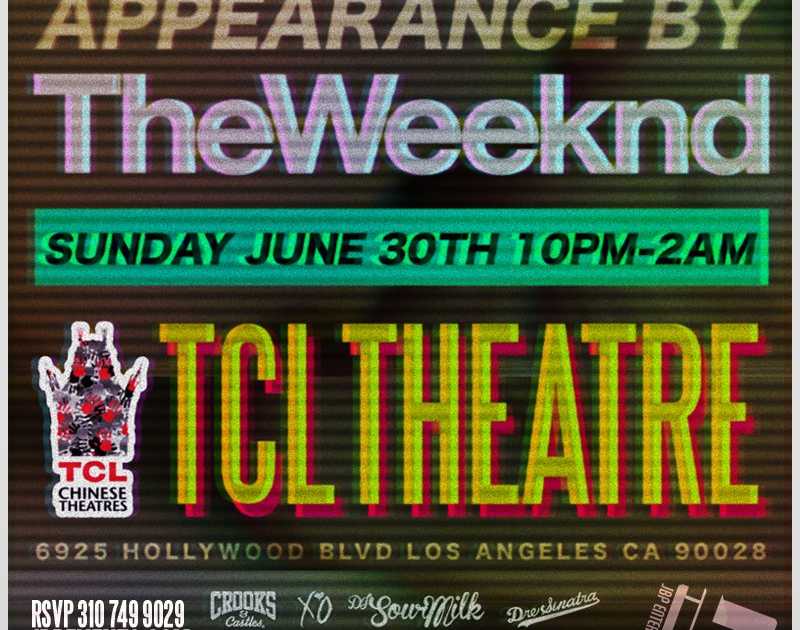 Theweeknd X Crooks X Chinese Theatres em TCL Chinese Theatres, Los Angeles