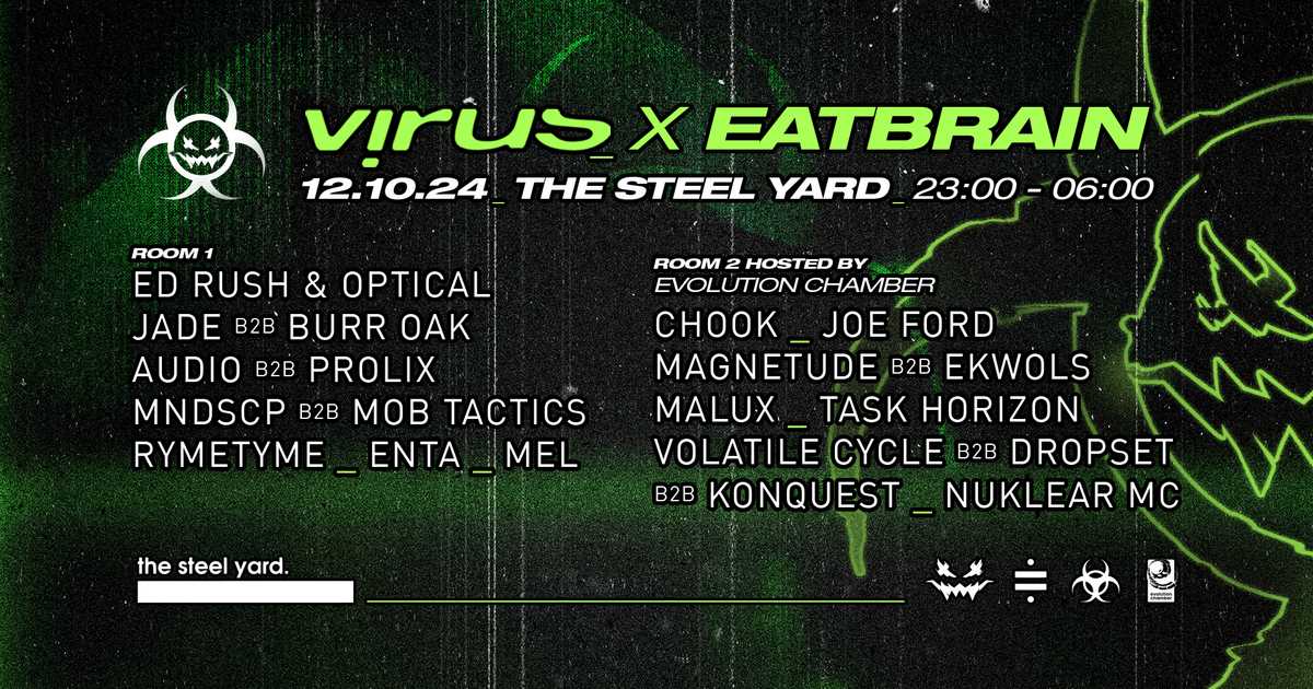 Virus Recordings x Eatbrain at The Steel Yard, London