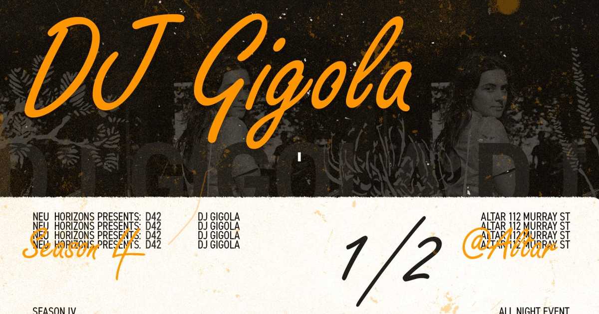 „Dimension 42“ - DJ Gigola at Altar, Hobart