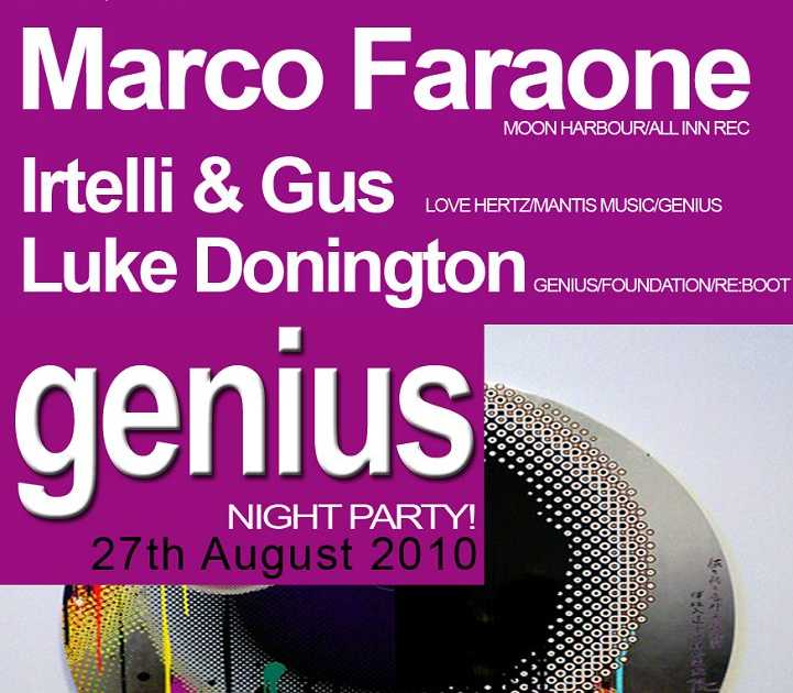 Genius Night Sessions with Marco Faraone (Moon Harbour / All Inn Rec ...