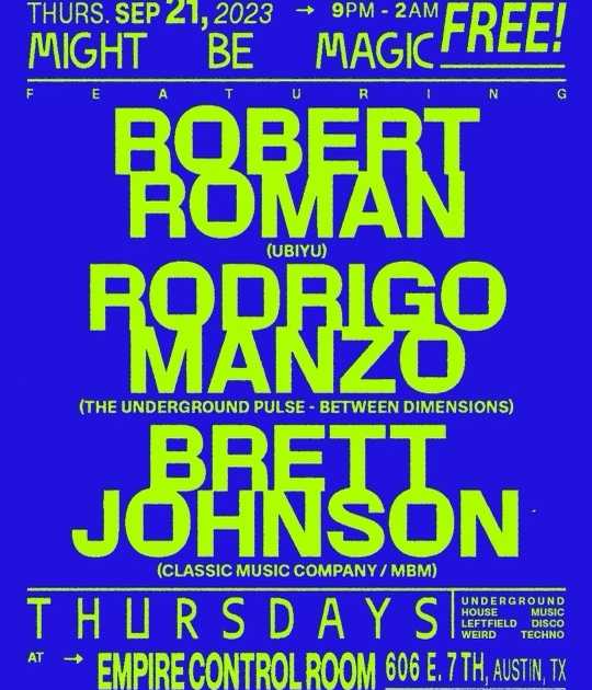 MBM Thursdays with Robert Roman, Rodrigo Manzo, & Brett Johnson at ...