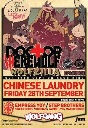 Doctor Werewolf EP Launch feat Jd4d bij Chinese Laundry, Sydney