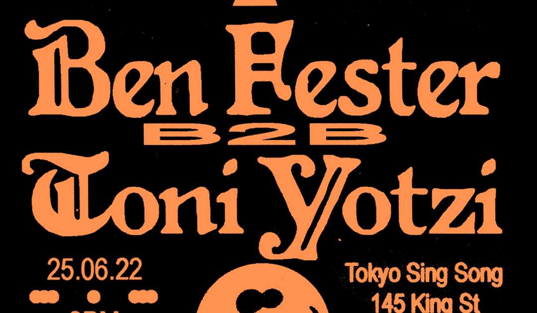 Picnic One Night Stand - Ben Fester b2b Toni Yotzi at Tokyo Sing Song ...