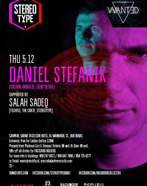 Wanted & Stereotype present: Daniel Stefanik bei Amnesia Underground, Dubai